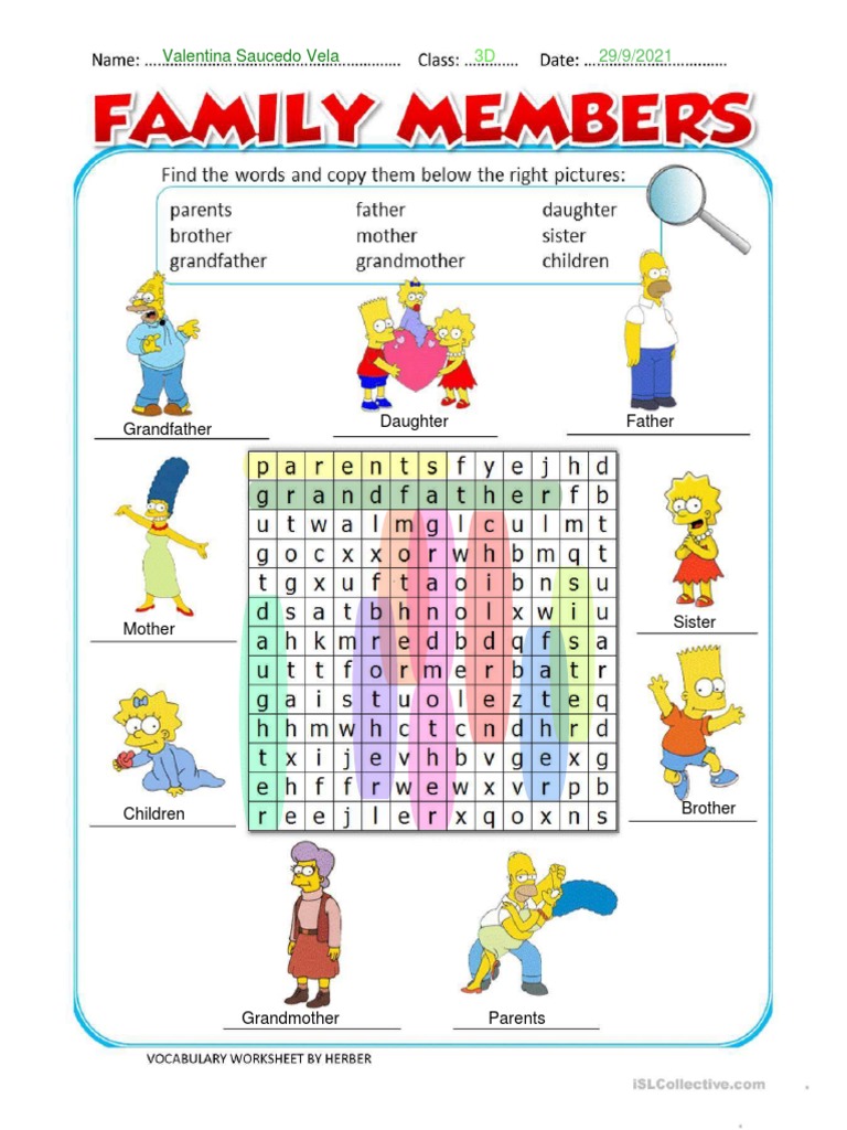 Family Members Worksheet | PDF