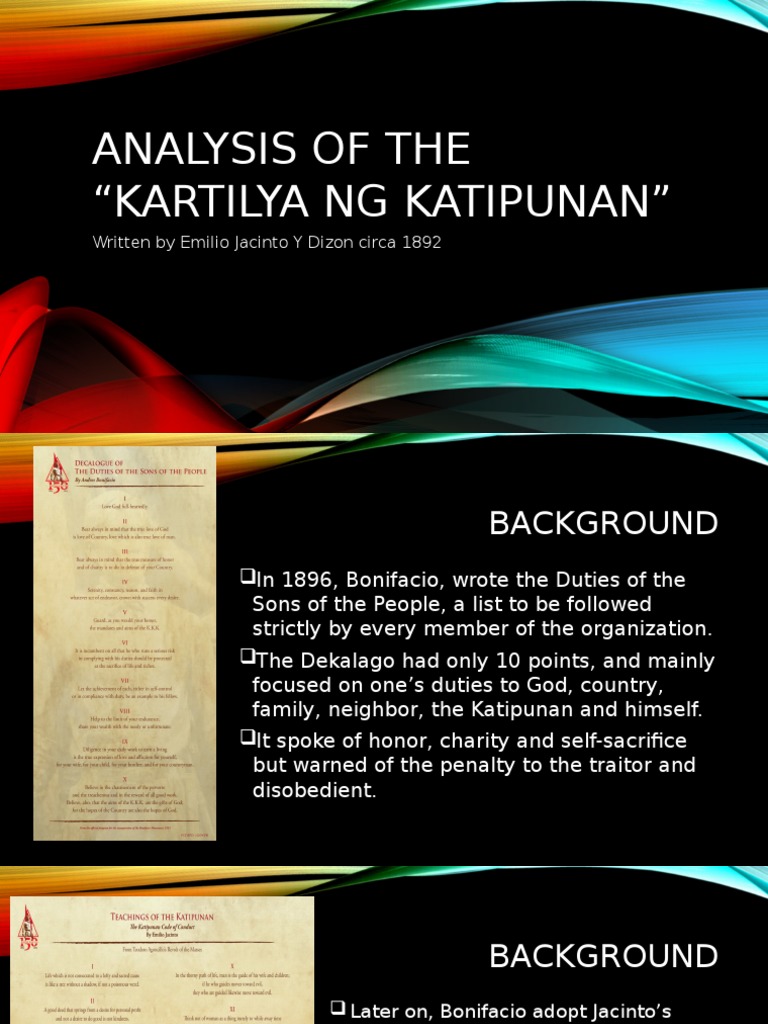 Analysis of The Kartilya NG Katipunan - pptx-1 | PDF | Philosophical Theories