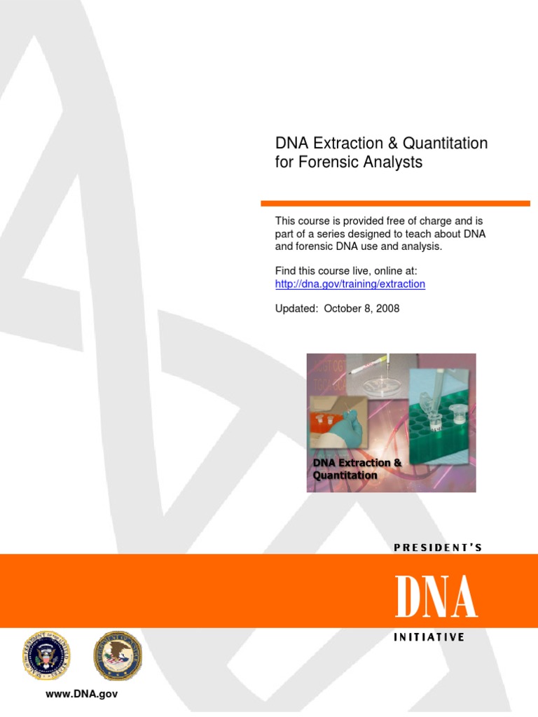 DNA Extraction and Quantitation For Forensic Analysts | PDF ...