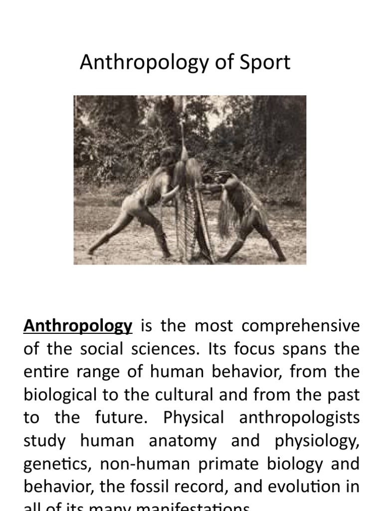 Anthropology of Sport | Download Free PDF | Anthropology | Science
