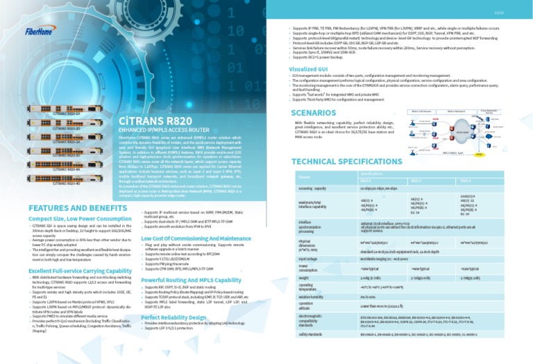 Citrans R820 | PDF | Networking | Multiprotocol Label Switching