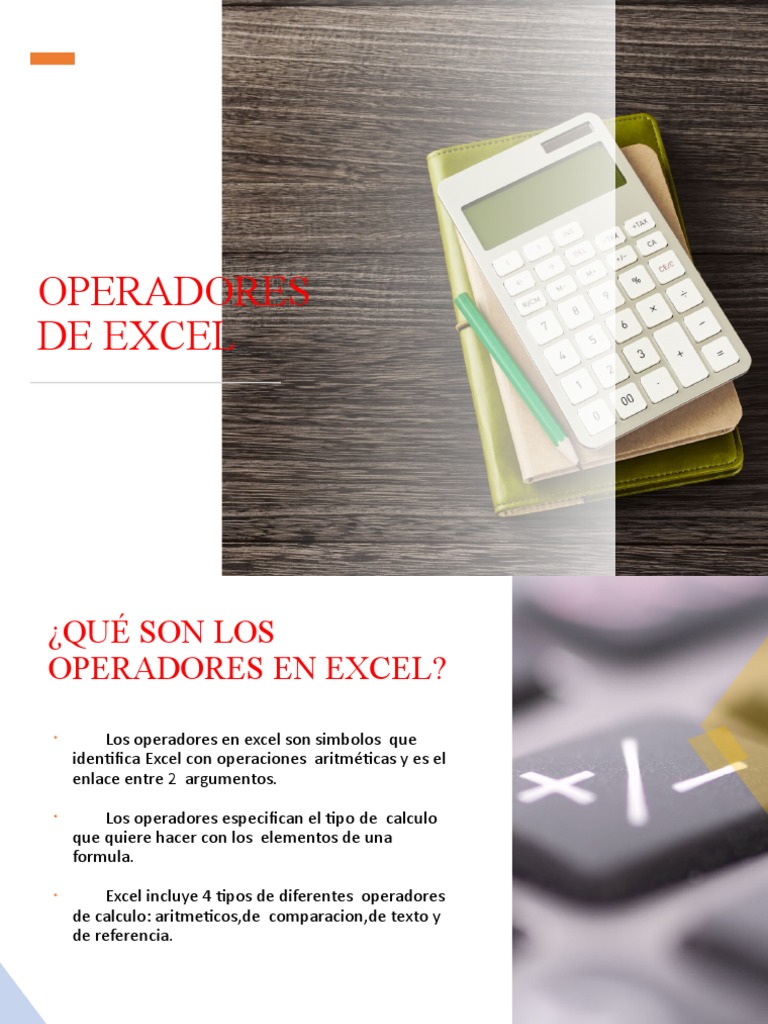 Operadores en Excel | PDF | Microsoft Excel | Exponenciación