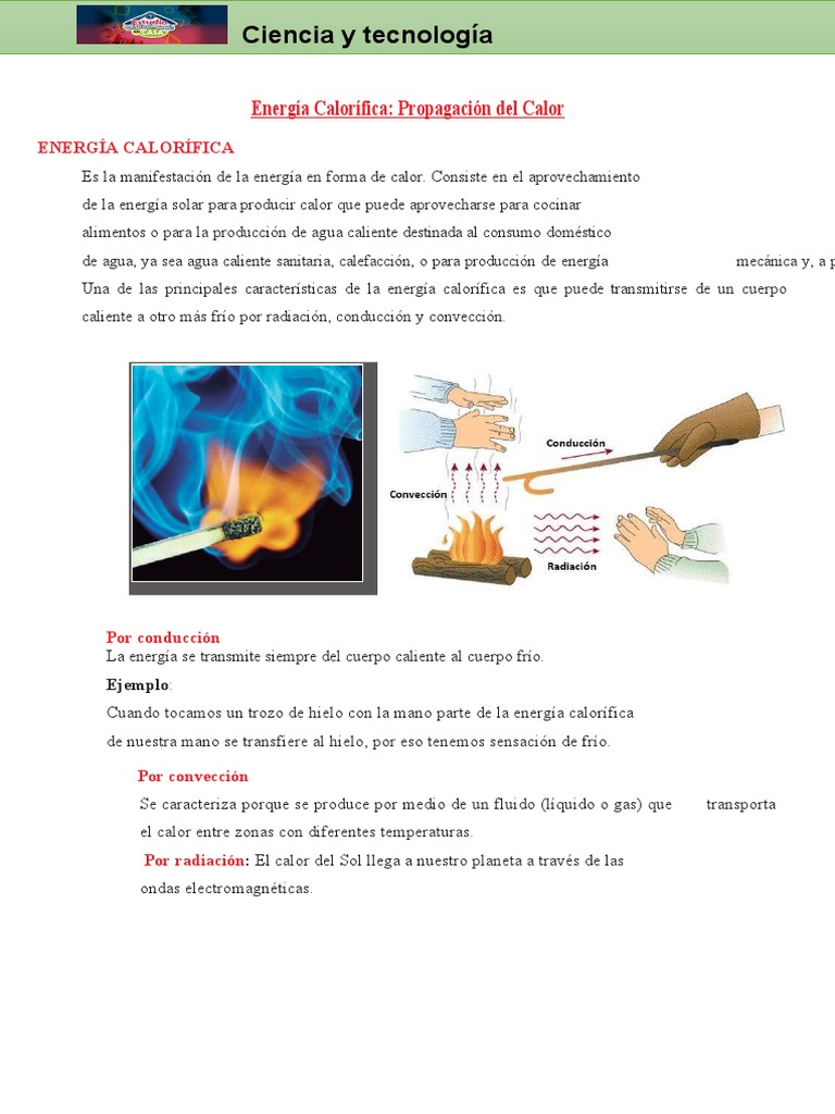 Hojas De Trabajo De Energía Térmica De Tercer Grado Energía