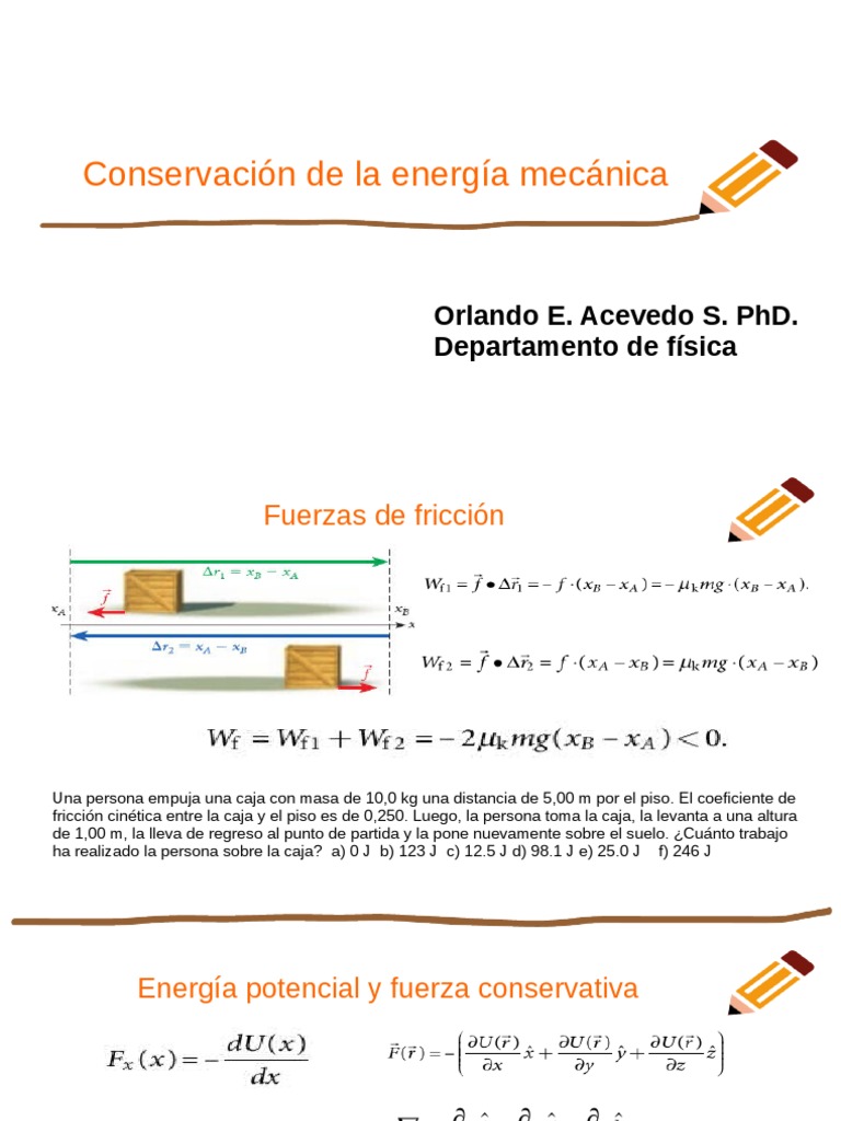 Conservación de Energía Mecánica en Física | PDF | Rotación ...