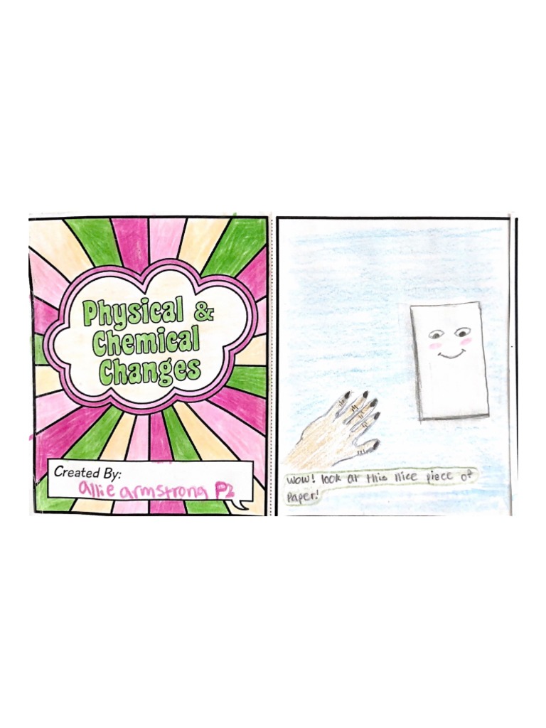 Chemical and Physical Changes Comic Strips Work Sample | PDF