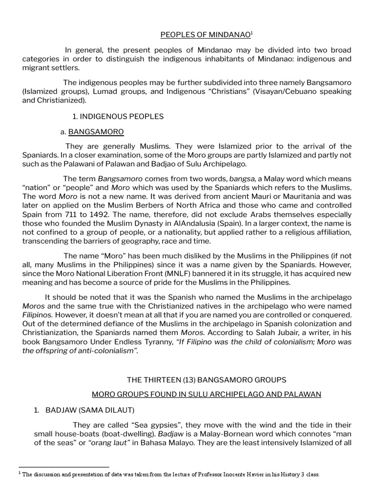 Moro Groups | PDF | Ethnicity | Southeast Asia