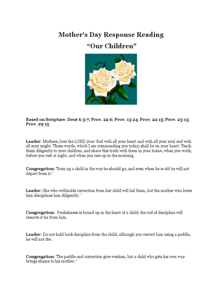Mother's Day Responsive Reading | PDF