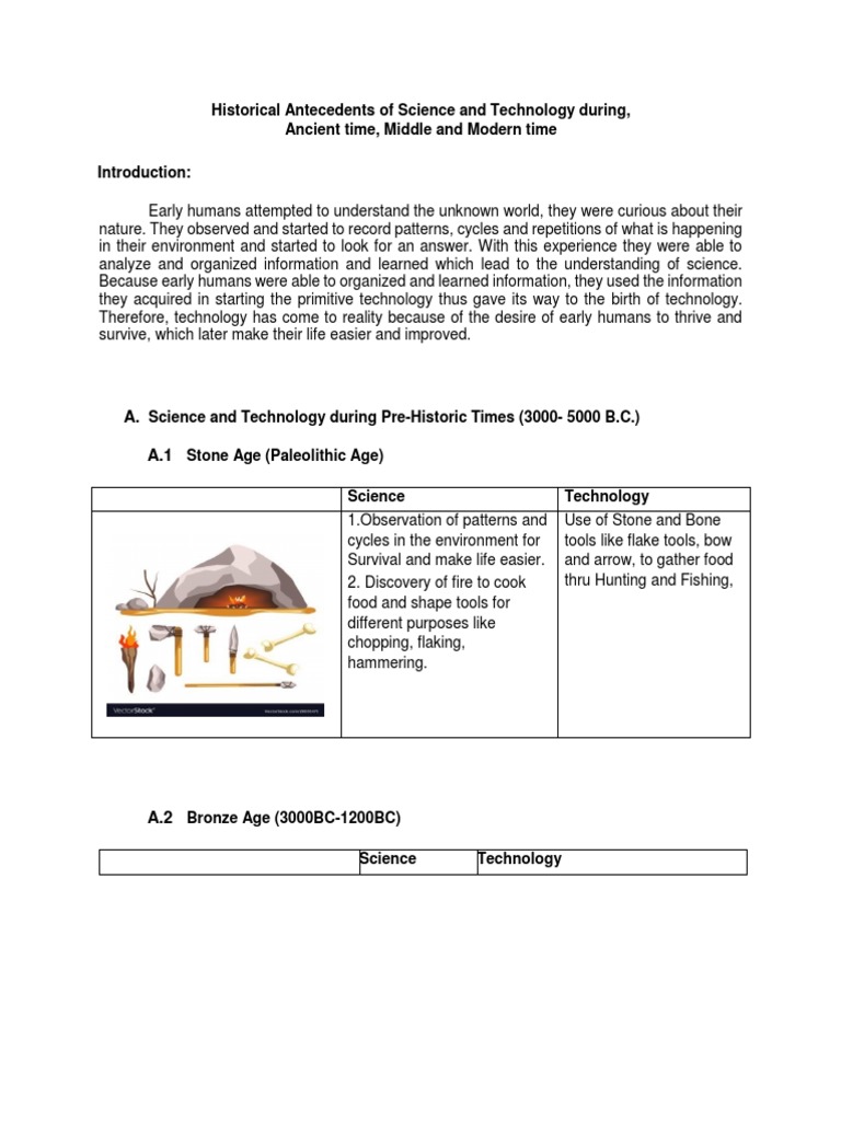 Science and Technology During Pre-Historic Times | PDF | Aristotle ...