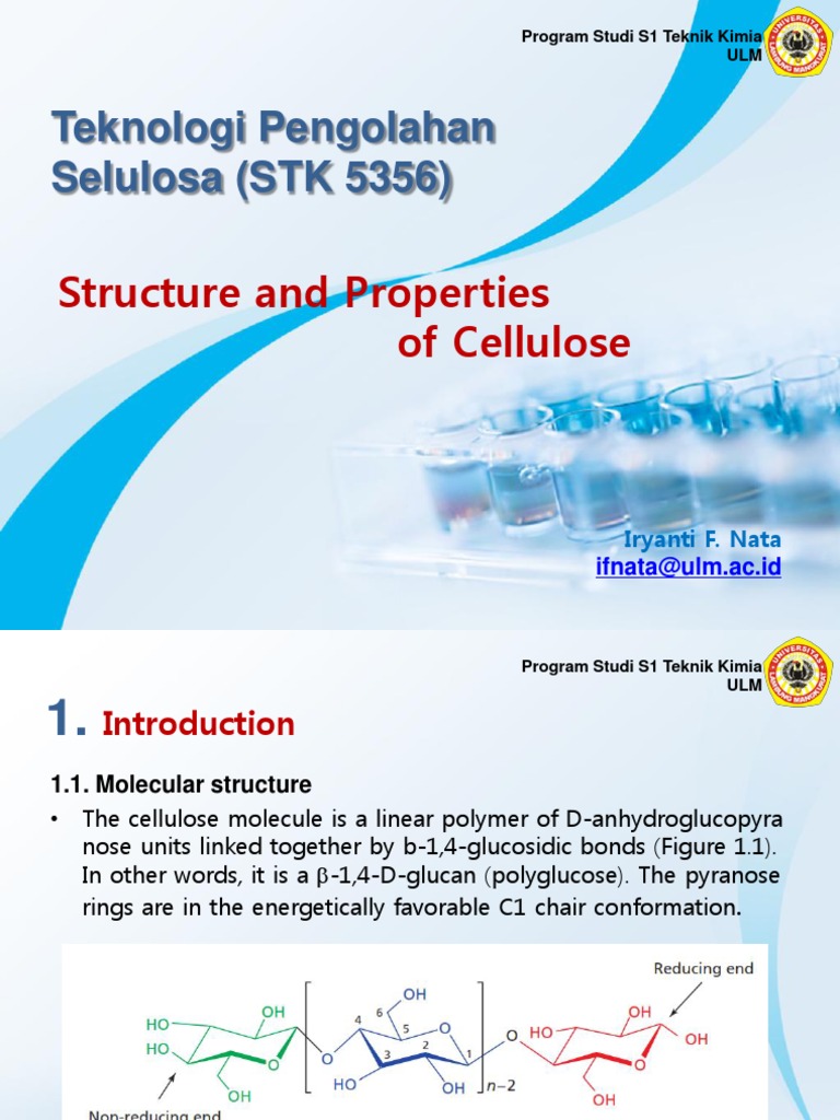 Cellulose Structure and Properties Analysis | PDF | Cellulose | Crystal ...