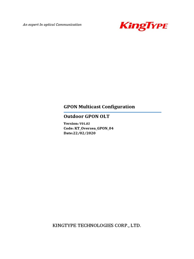 GPON Multicast-MVR Configuration and Troubleshooting | PDF | Multicast | Ip Address