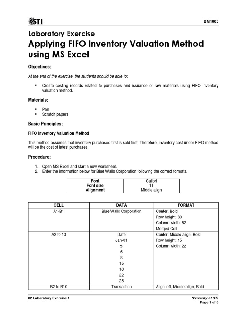 02 Laboratory Exercise 1 | PDF | Spreadsheet | Supply Chain Management
