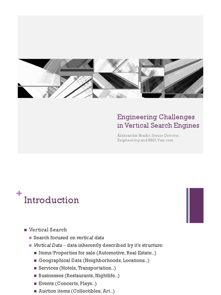 Vertical Search Engine Challenges | PDF | Information Retrieval ...
