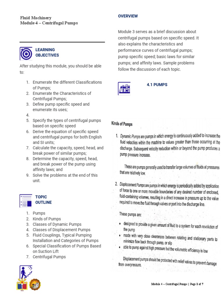 Module 4 Fluid Machinery Pdf Pump Gas Technologies
