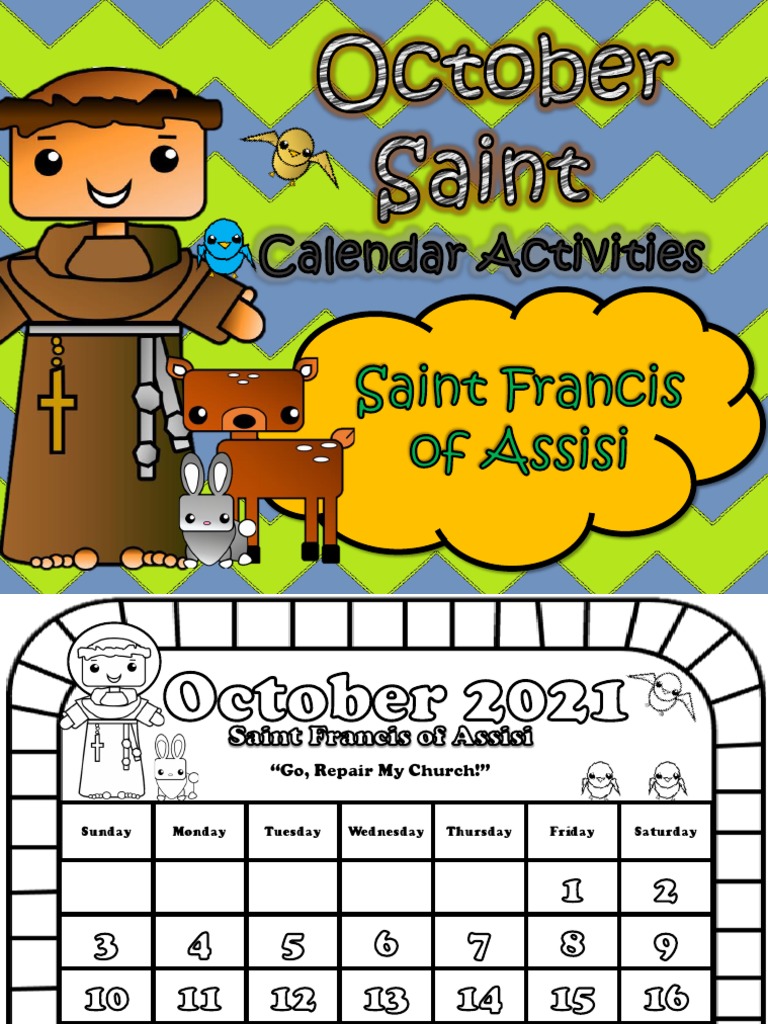 St. Francis Calendar Activities | PDF | Francis Of Assisi | Christian ...