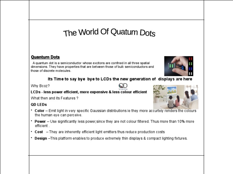 Quantum Dots | PDF | Technology & Engineering