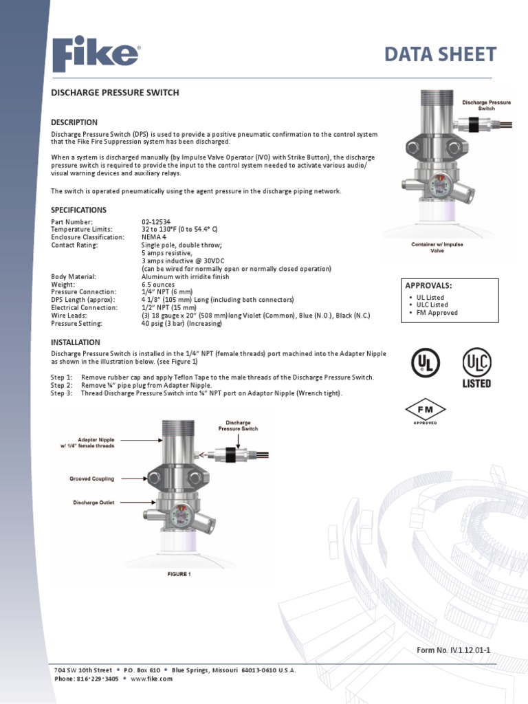 Discharge Pressure Switch | PDF | Switch | Electrical Wiring