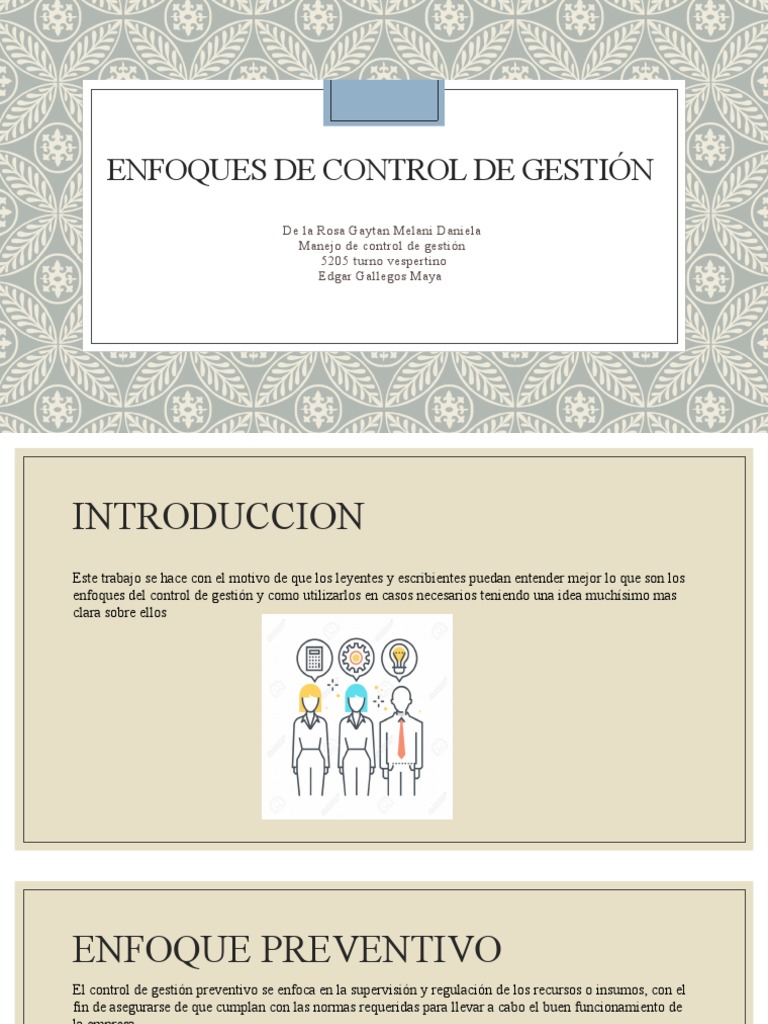 Enfoques de Control de Gestión | PDF | Auditoría | Mercado (economía)