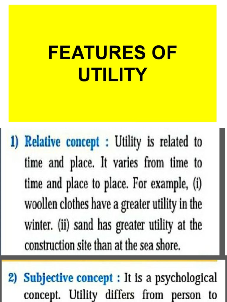 Features of Utility | PDF
