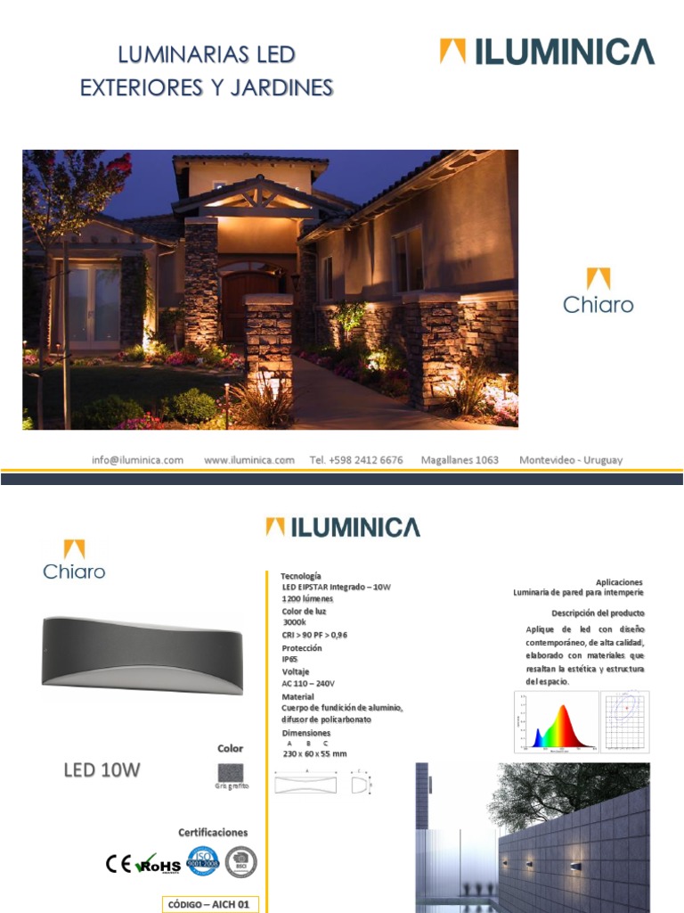 Catalogo Luminarias Led Exteriores y Jardines | PDF | Diodo emisor de ...