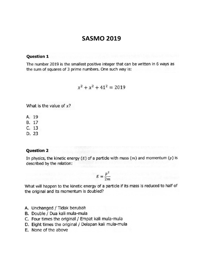 Sasmo 2019 | PDF