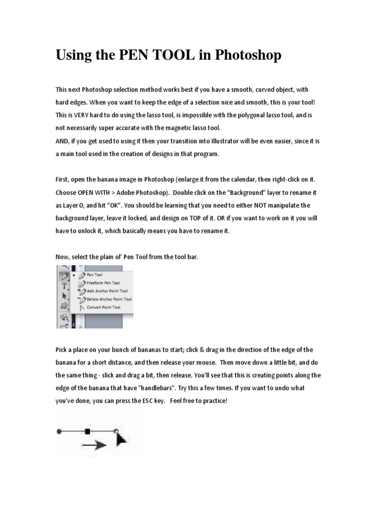 Using The PEN TOOL in Photoshop | PDF | Adobe Photoshop
