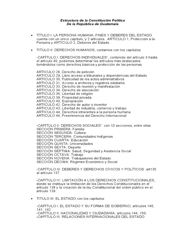 Estructura De La Constitución Política Descargar Gratis Pdf Estado