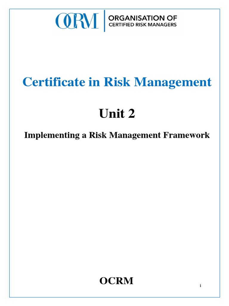 Implementing A Risk Management Framework | PDF | Risk | Risk Management