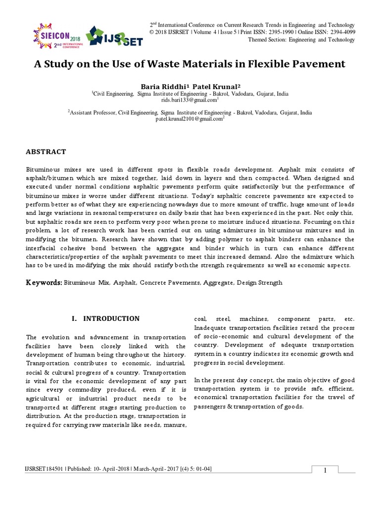 SIE RESEARCH PAPERspec | PDF | Asphalt | Concrete