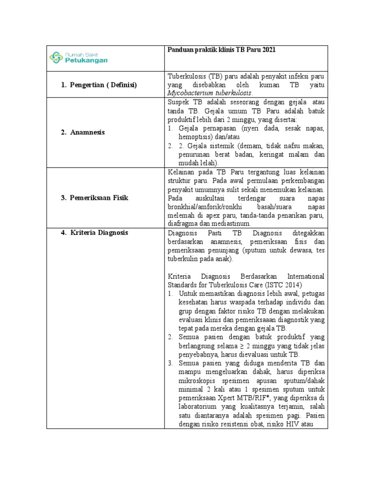 PPK TB Paru | PDF