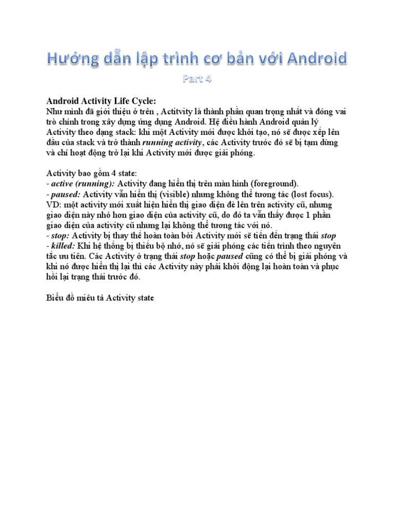 Huong Dan Lap Trinh Voi Android 4 | PDF
