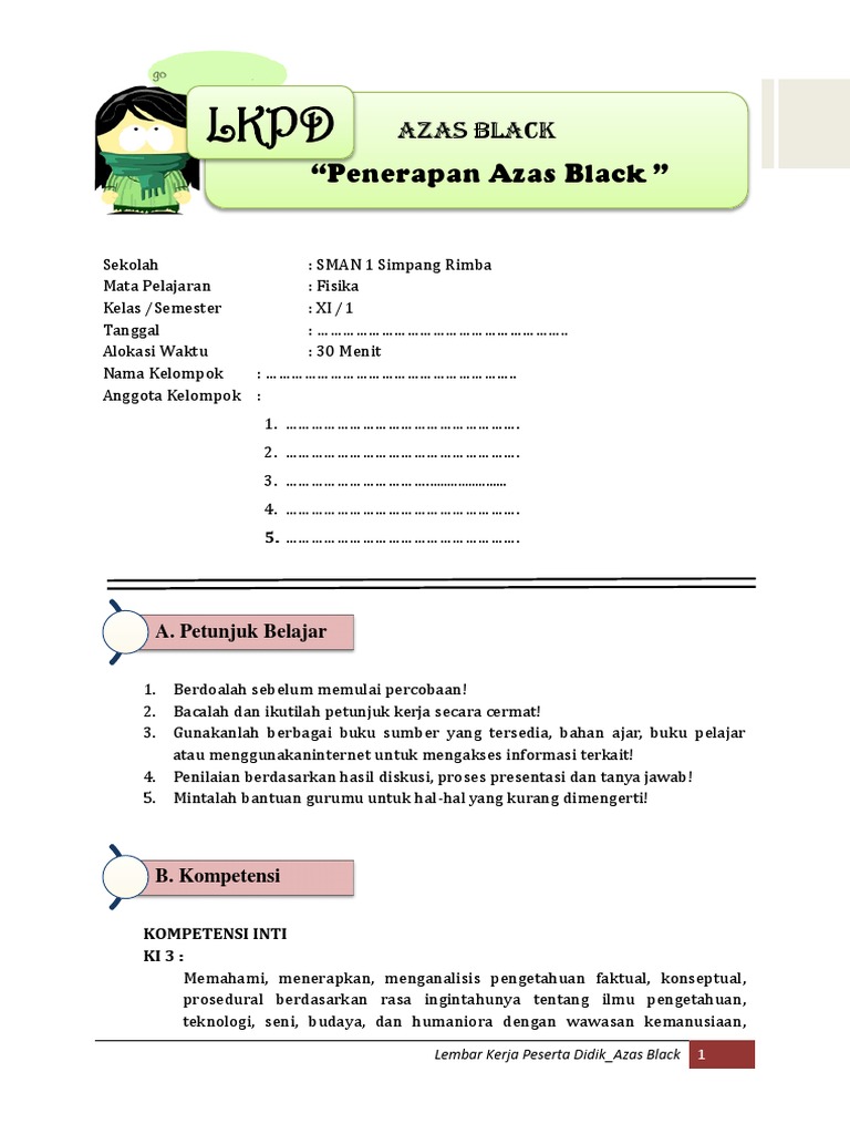 LKPD Azas Black - Muh. Tayyib Farkani | PDF