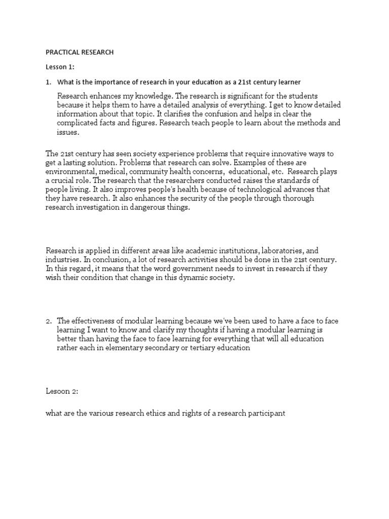 Practical Research | PDF | Qualitative Research | Learning