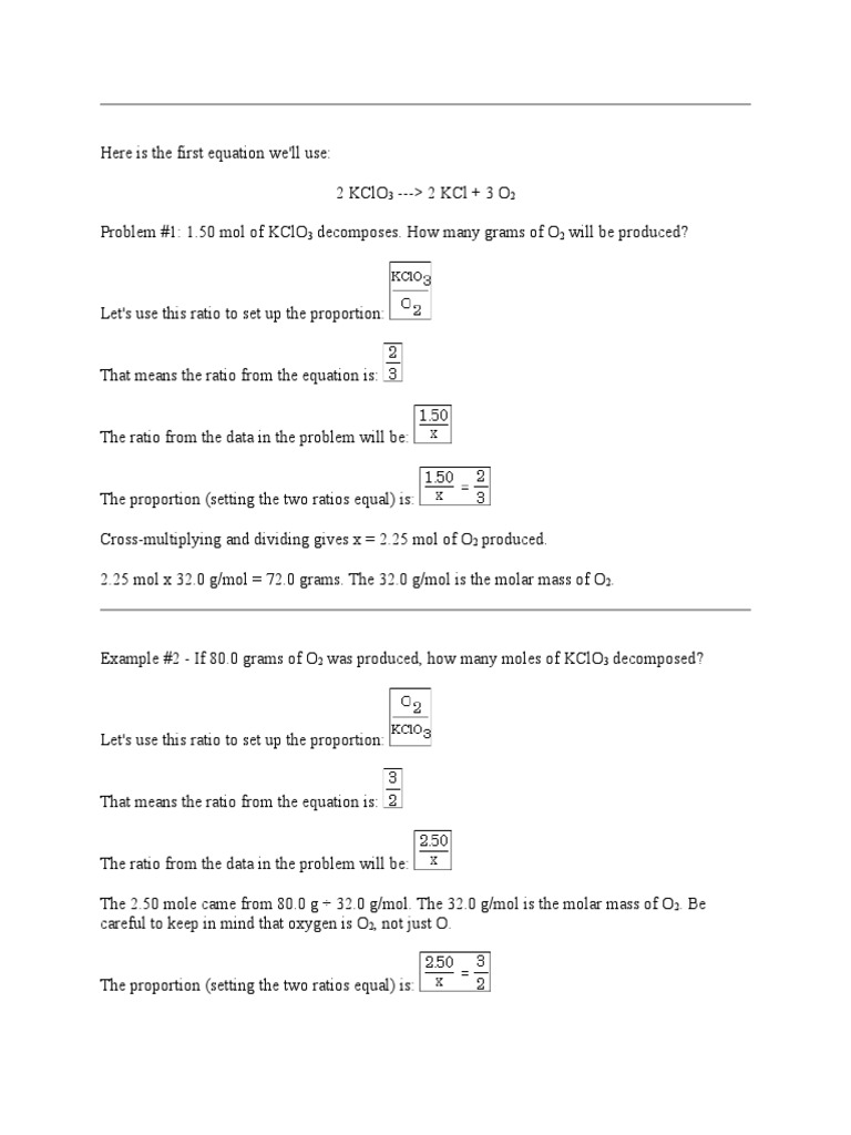 Stoich Ans | PDF | Stoichiometry | Mole (Unit)