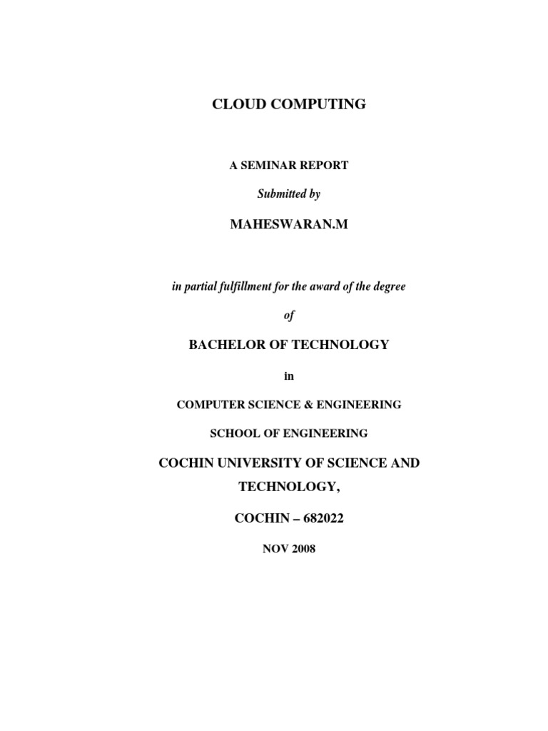 Cloud Computing Pdf