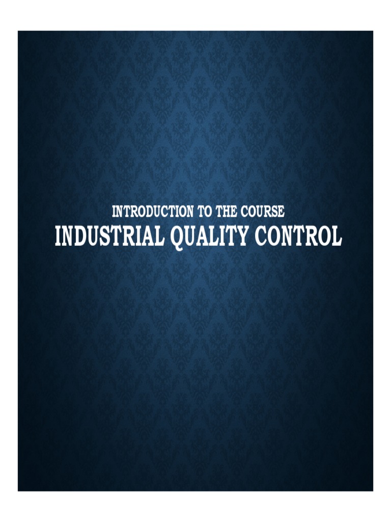 Chapter 1 - Foundations of Quality Management | PDF | Quality ...