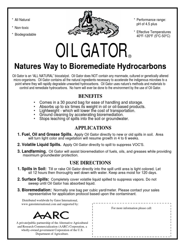 Oil Gator: Natures Way To Bioremediate Hydrocarbons | Download Free PDF ...