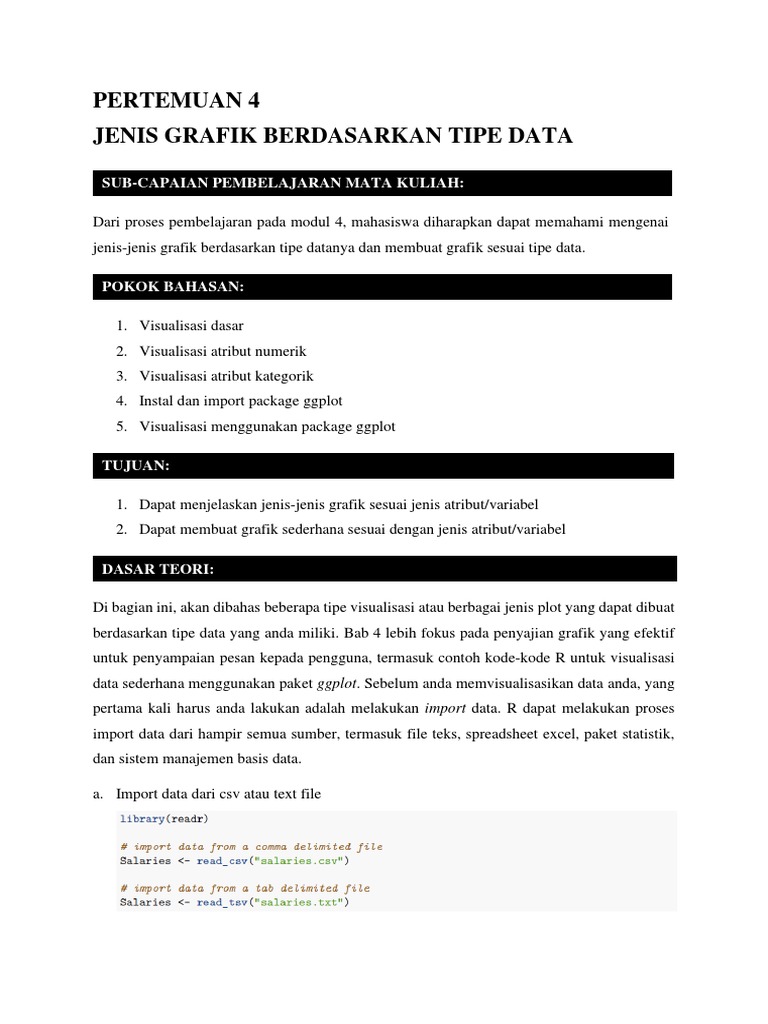 Jenis Grafik Berdasarkan Tipe Data | PDF