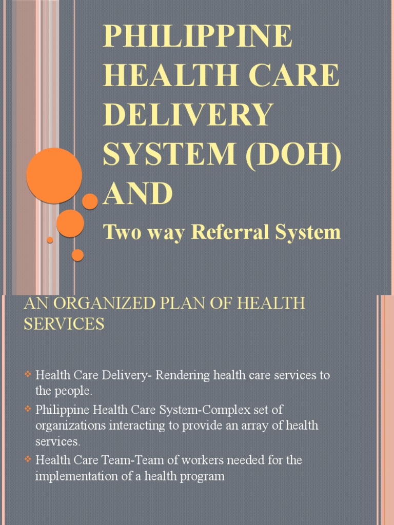 Philippine Health Care Delivery System (DOH) | PDF | Health Care | Hospital