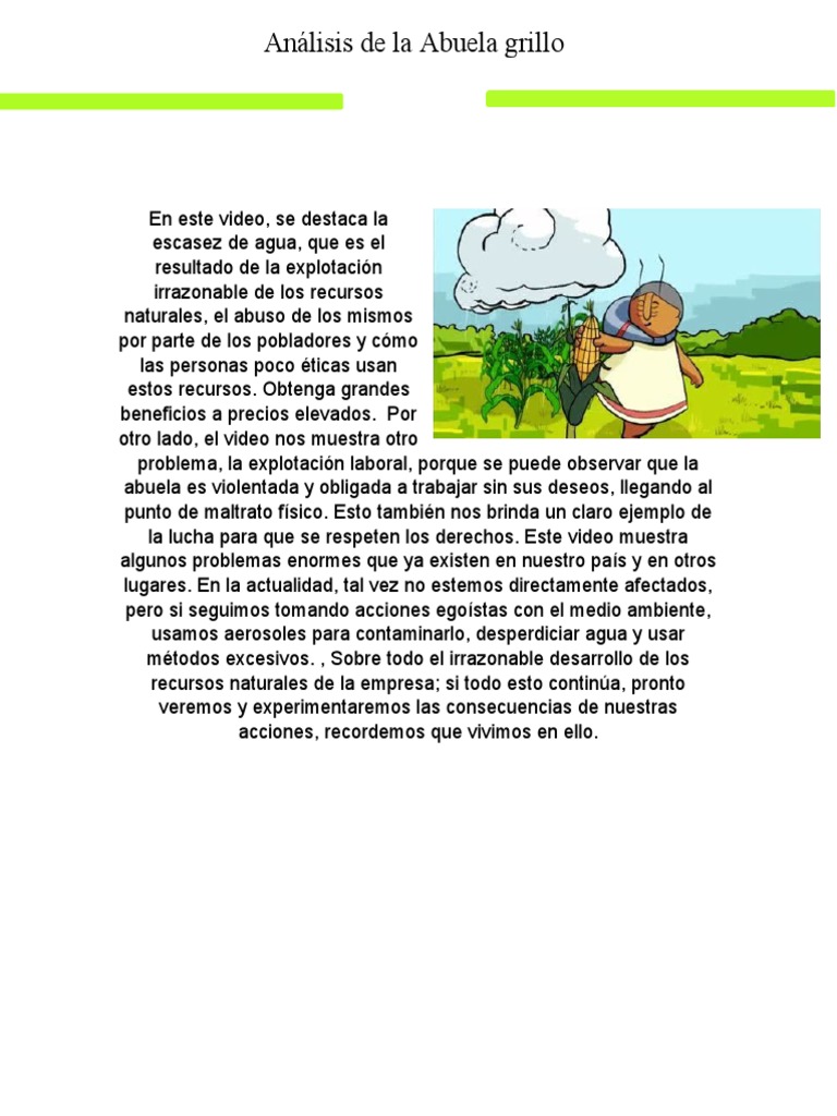 Analisis de La Abuela Grillo | PDF