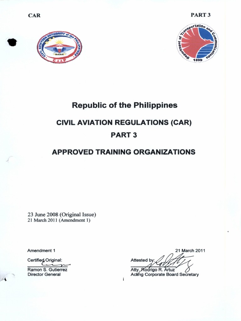 003 PCAR Approved Training Organizations (2) 2011 | PDF | Flight ...