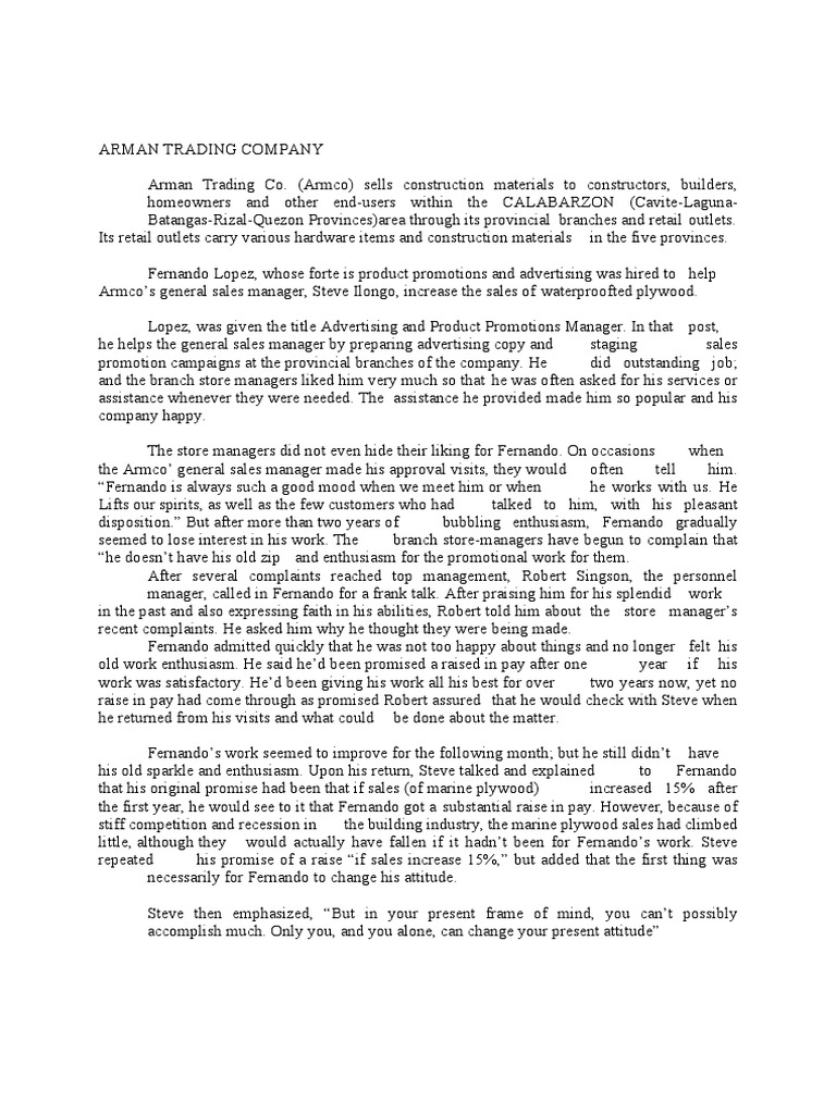 Arman Trading Company | PDF