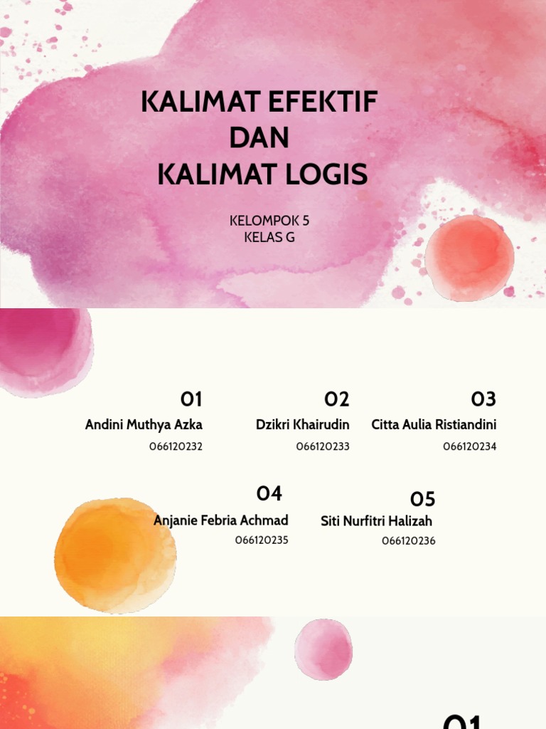 Kalimat Ekektif Dan Kalimat Logis | PDF