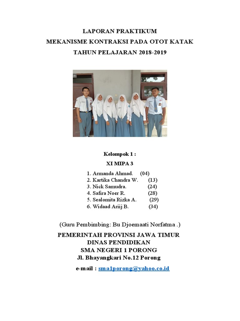 Laporan Praktikum Kontraksi Otot Katak | PDF Laporan Praktikum Kontraksi Otot Katak | PDF