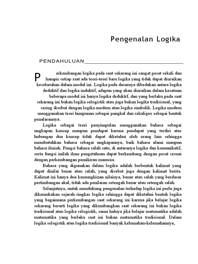 Pengantar Logika | PDF