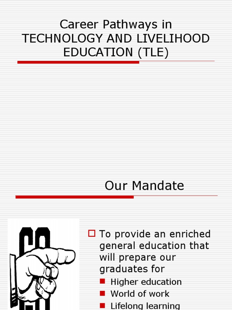 Career Pathways in Technology and Livelihood Education (Tle) | PDF ...