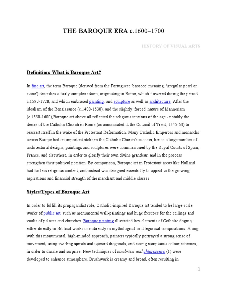 Baroque | PDF | Baroque | Realism (Arts)