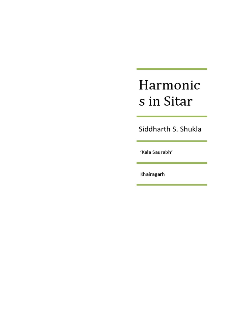 Harmonics in Sitar | PDF | Harmonic | String Instruments
