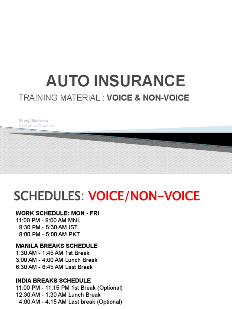 AUTO INSURANCE Training Tool | PDF | Service Industries