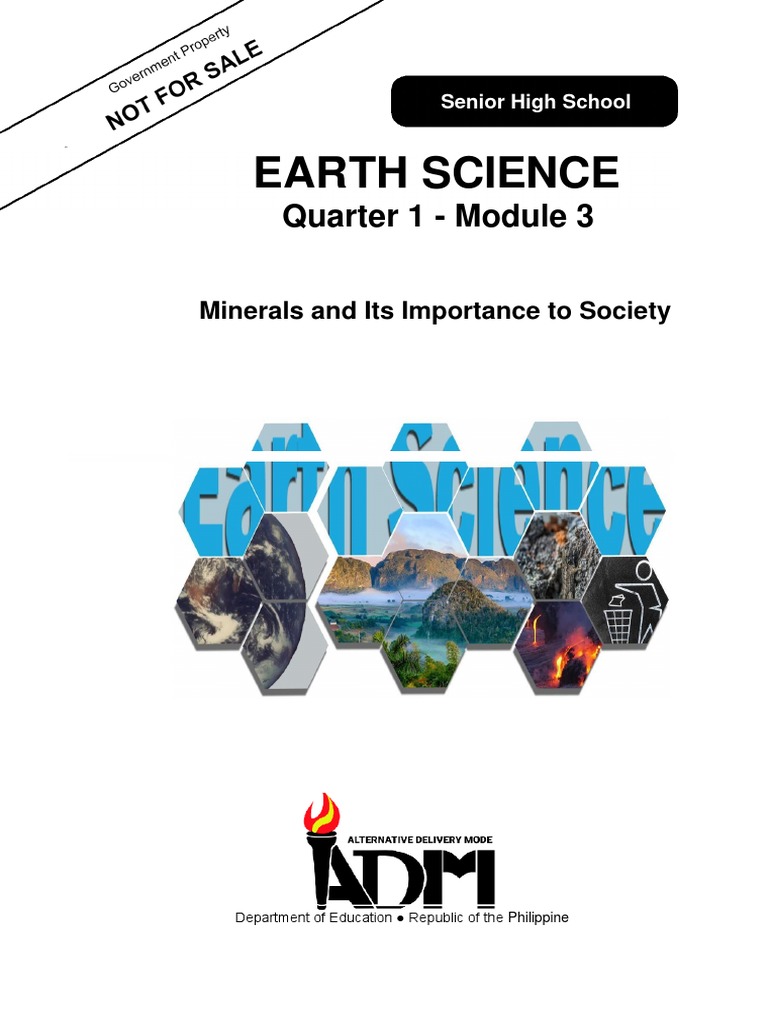 Earth Science: Quarter 1 - Module 3 | PDF | Minerals | Rock (Geology)