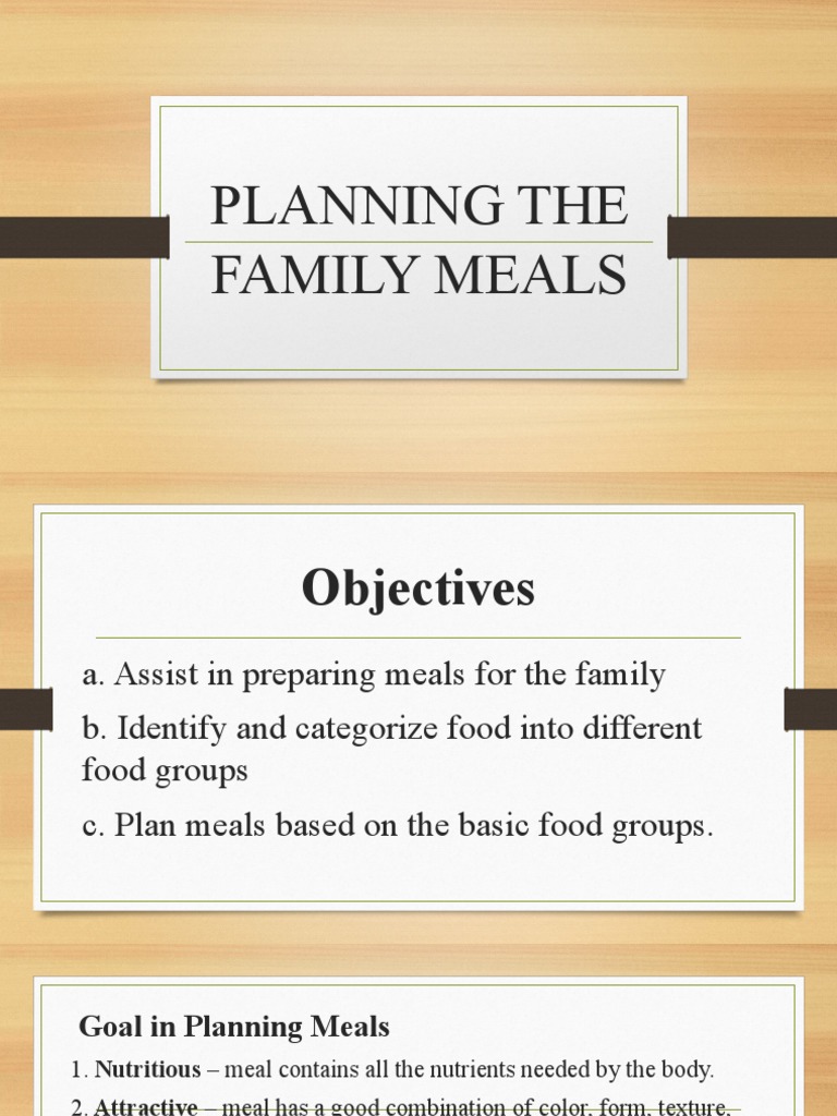 Family Meal Planning Essentials | PDF | Wellness